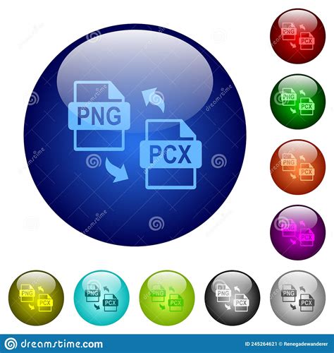 Png Pcx File Conversion Color Glass Buttons Stock Vector Illustration Of Informatics Glossy