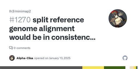 Split Reference Genome Alignment Would Be In Consistence With Aligning It As A Whole · Issue