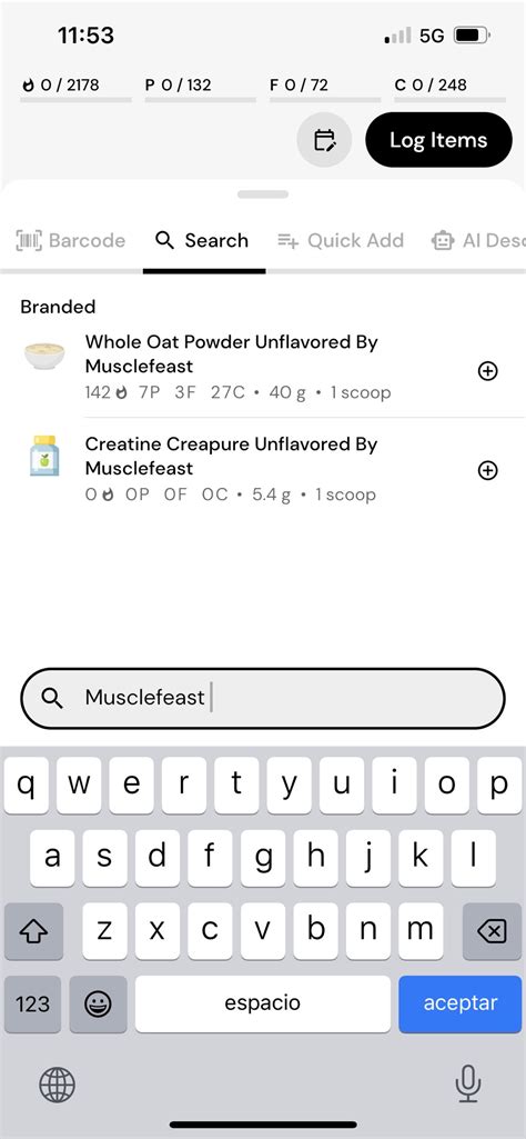 search feature lacking results r macrofactor