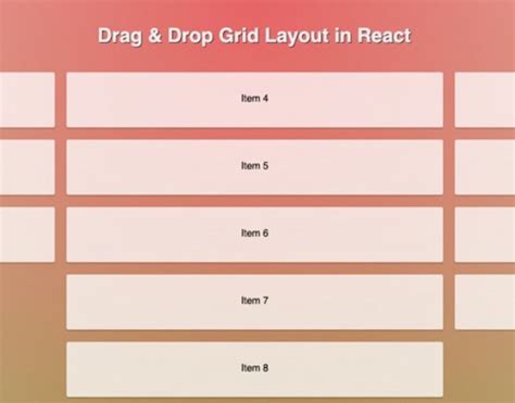 drag and drop react grid on behance