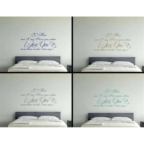 Love More Than Words Can Say Romantic Bedroom Wall Quote Vinyl Mural Decal