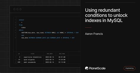 Using Redundant Conditions To Unlock Indexes In Mysql Rhypeurls