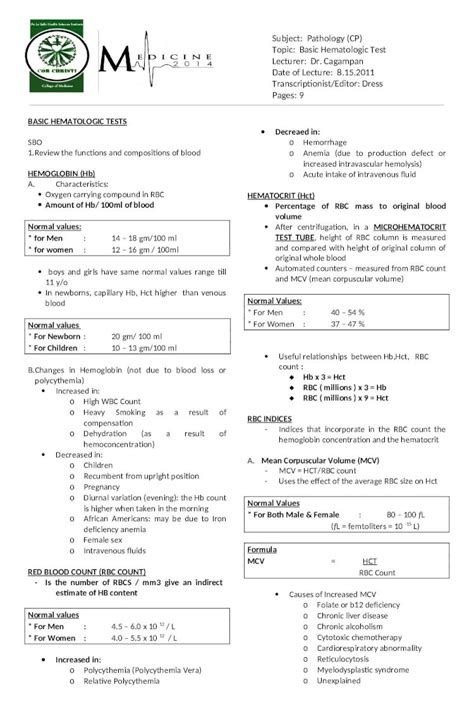 Docx Basic Hematologic Tests Dokumen Tips