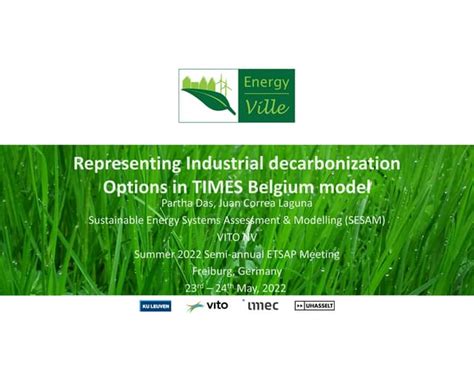 Representing Industrial Decarbonization Options In Times Belgium Model