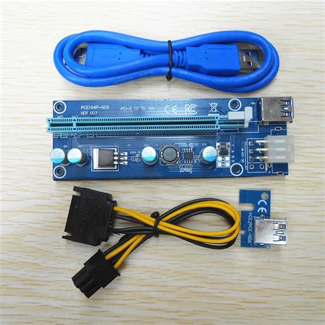 Pcs VER LER PCI E X A X Riser Card Extender PCI Express Pin Sata Adaptador De