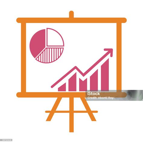 Analytics Board Graph Presentation Icon Stock Illustration Download