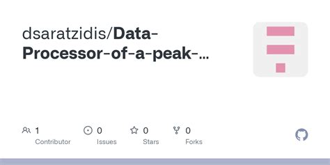 Github Dsaratzidisdata Processor Of A Peak Detector System For Fpga