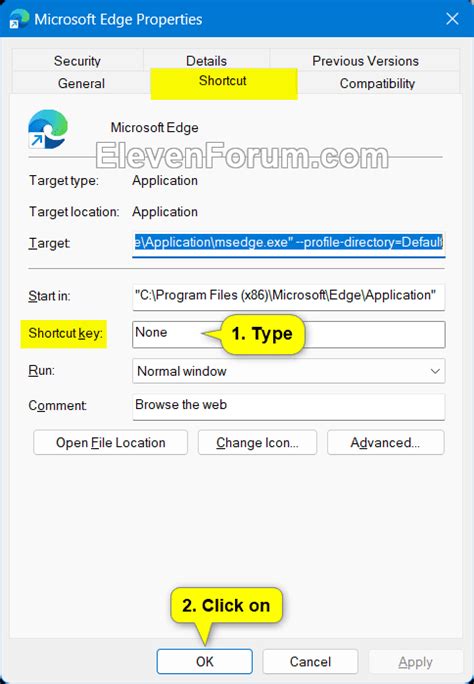 Assign Shortcut Key To Shortcut In Windows Windows Forum