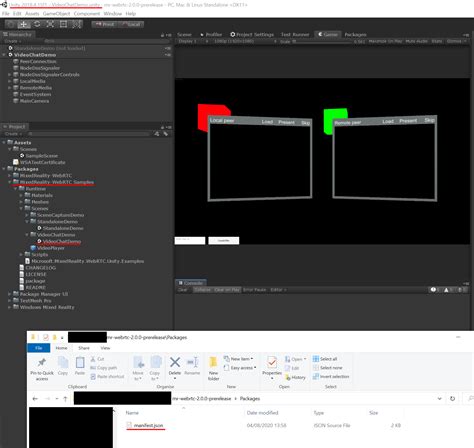 How To Open Sample Scene · Issue 526 · Microsoftmixedreality Webrtc · Github