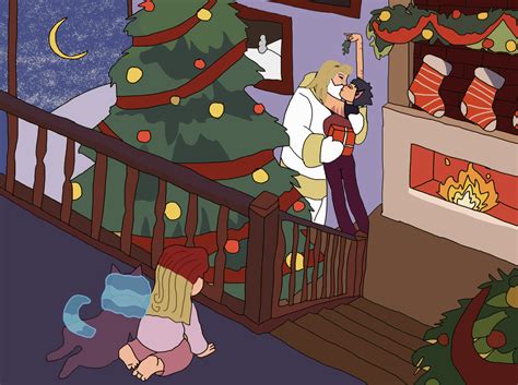Violet Saw Mom Kissing Santa Under The Mistletoe Vi Is From My Fic