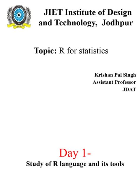 training in r for data statistics pdf r programming language