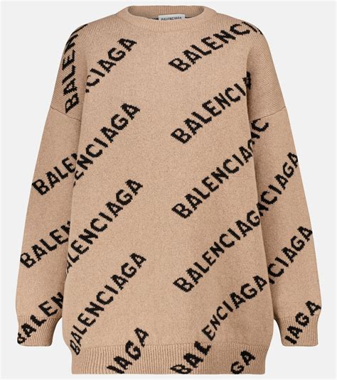 Balenciaga Logo Wool Blend Sweater Balenciaga