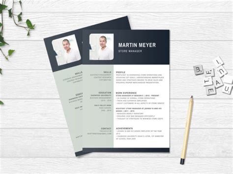 Free Store Manager Resume Template With Elegant Design