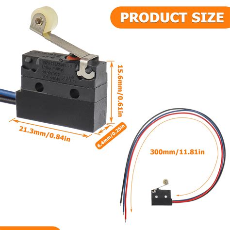 Huarew 2 Pack Micro Limit Switch 6a 12v Dc Micro Switch