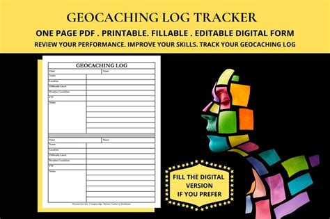 Geocache Log Book Geocaching Log Sheets Notebook Geocaching Information Sheet Note Geocaching