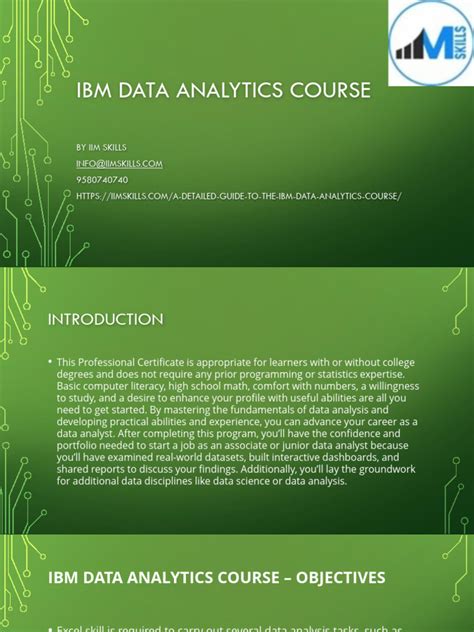Ibm Data Analytics Course Pdf