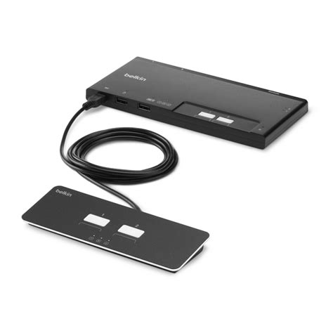 2 port dual head base modular secure kvm switch belkin