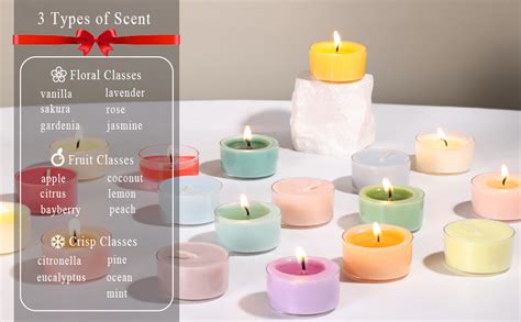 Scented Tea Lights Candles Jasmine Veil 16 Pack Elegant