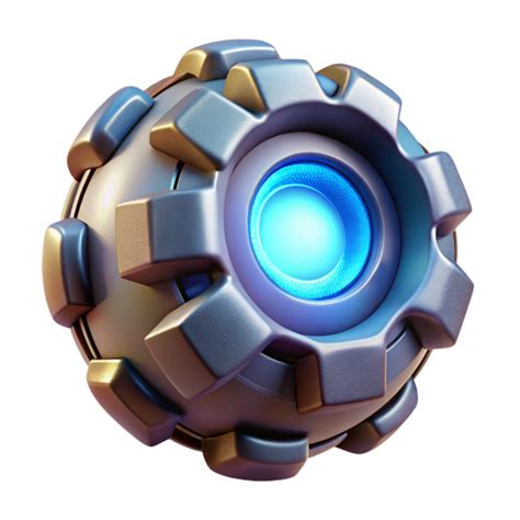 Elegant Classic Warp Drive Engine Glowing Core Cutout Element High