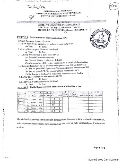 Système Informatique 2024 Pdf