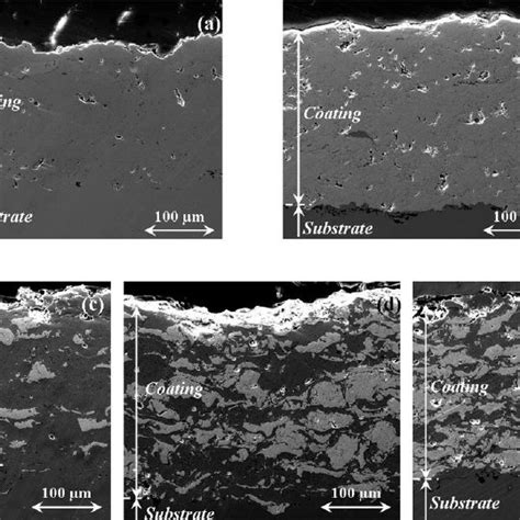 Sem Micrographs Of Characteristic Cross Sections Of The Coatings