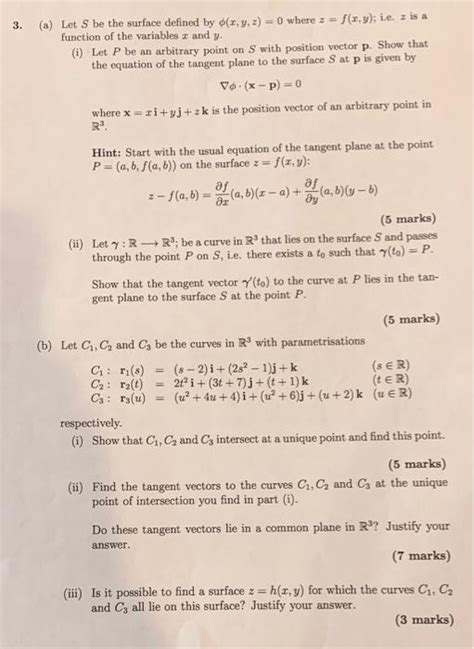 Solved a Let S be the surface defined by ϕ x y z where Chegg