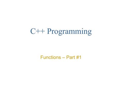 programming for engineers functions part 1 pptx