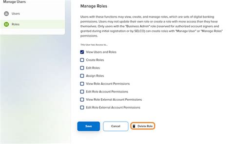 Delete A Role Selco