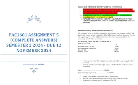 Fac1601 Assignment 5 Complete Answers Semester 2 2024 Due 12 November 2024 Qidiantiku