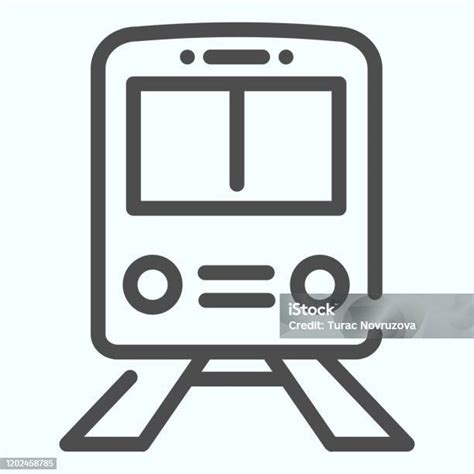 기차 선 아이콘입니다 흰색으로 격리된 철도 일러스트레이션입니다 지하철 개요 스타일 디자인 웹 및 응용 프로그램을 위해 설계 Eps 10 0명에 대한 스톡 벡터 아트 및 기타