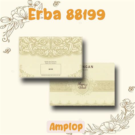 Jual Blangko Undangan Erba 88199 Undangan Kosongan Blangko Cetak