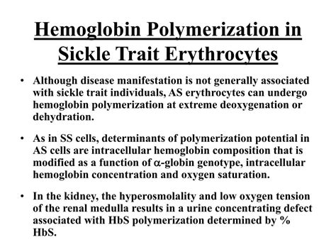 Ppt Pathophysiology Of Sickle Cell Anemia Hemoglobin S Polymerization Powerpoint Presentation