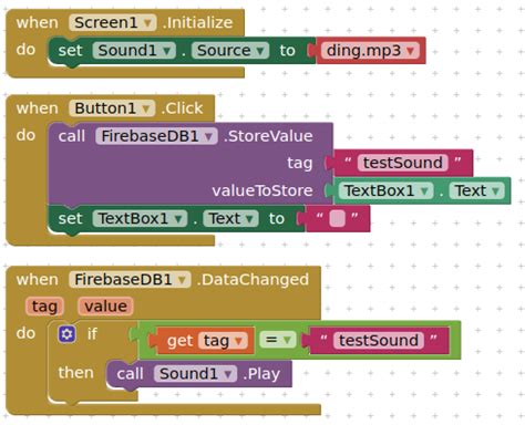When The Firebase Value Change Automatically Play Sound I MIT App Inventor Help MIT App