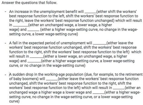 Solved The Figure Below Depicts The Wage Setting Curve Real