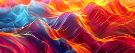 Vibrant Abstract Digital Art With Colorful Waves And Smooth Gradients Creating A Mesmerizing
