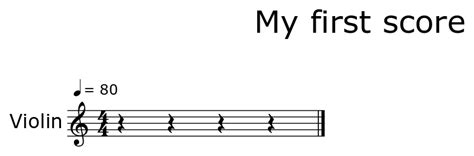 My First Score Sheet Music For Violin