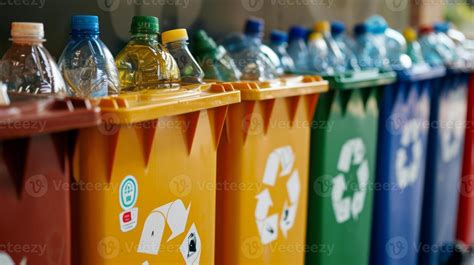 An Upclose View Of A Recycling Bin With Various Recyclable Symbols And