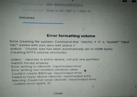 connector can t create partition on pendrive super user