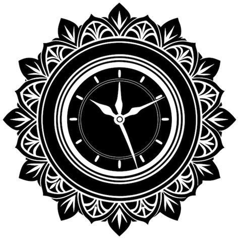 Vector De Silueta De Reloj De Pared Vector Premium Generado Con Ia