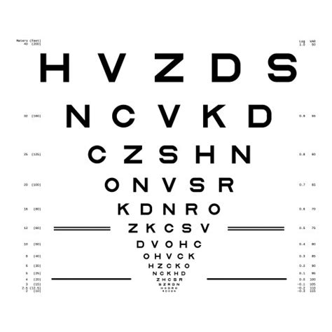 Snellen Chart Eye Test Medical Line Royalty Free Vector