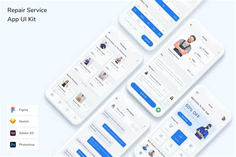 کیت رابط کاربری برنامه خدمات تعمیر Proshare