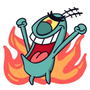 Spongebob Plankton Evil Laugh Sticker Mania