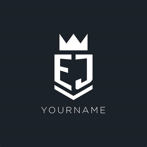 Ej Logo With Shield And Crown Initial Monogram Logo Design 23565132 Vector Art At Vecteezy