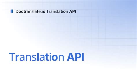 Translation Api Translation Api