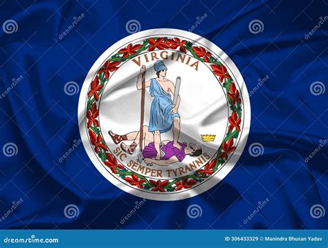 Flag Of Virginia Virginia Flag Usa State Virginia Flag Illustration
