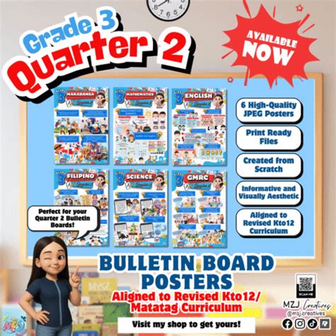 Grade 3 Quarter 2 Bulletin Board Poster Set Matatag Curriculum