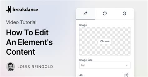 How To Edit An Elements Content In Breakdance Tutorials Breakdance