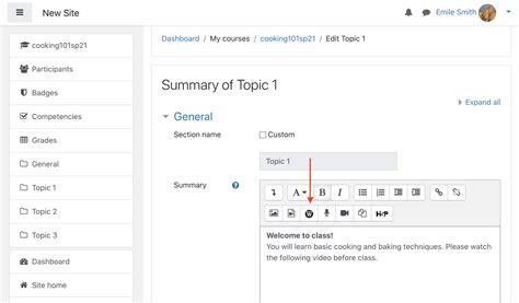 upload and insert media in moodle warpwire