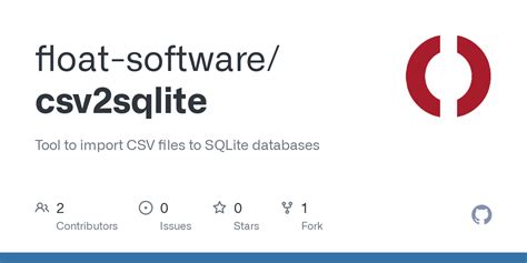 GitHub Float Software Csv Sqlite Tool To Import CSV Files To SQLite Databases