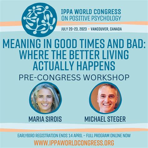 Michael F Steger On Linkedin Positivepsychology Wellbeing Science Meaning Workshop